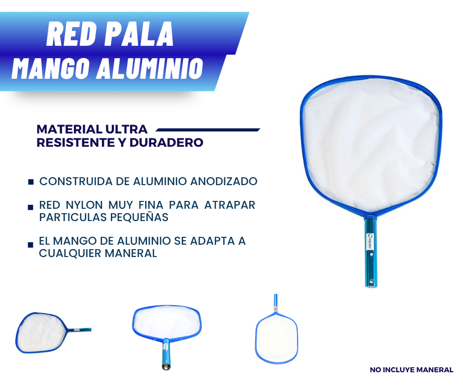 Red Tipo Pala Para Limpiar Alberca Saca Hojas Mango Aluminio – Aqua ...